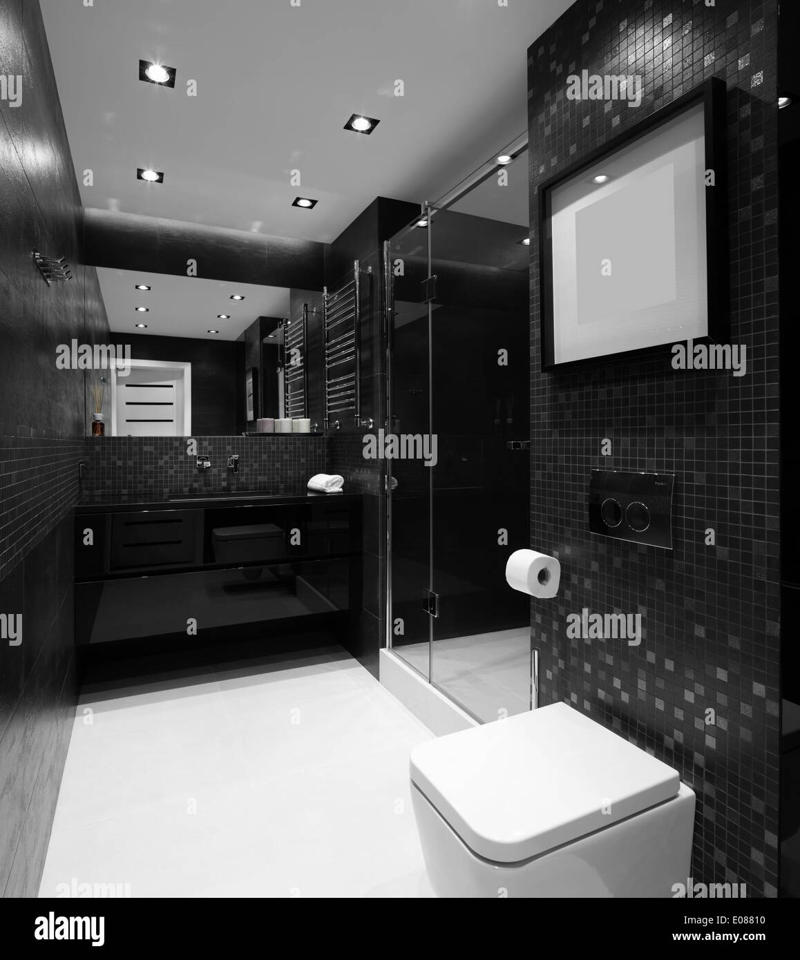 beautiful interior of modern toilet in bright colours Stock Photo - Alamy