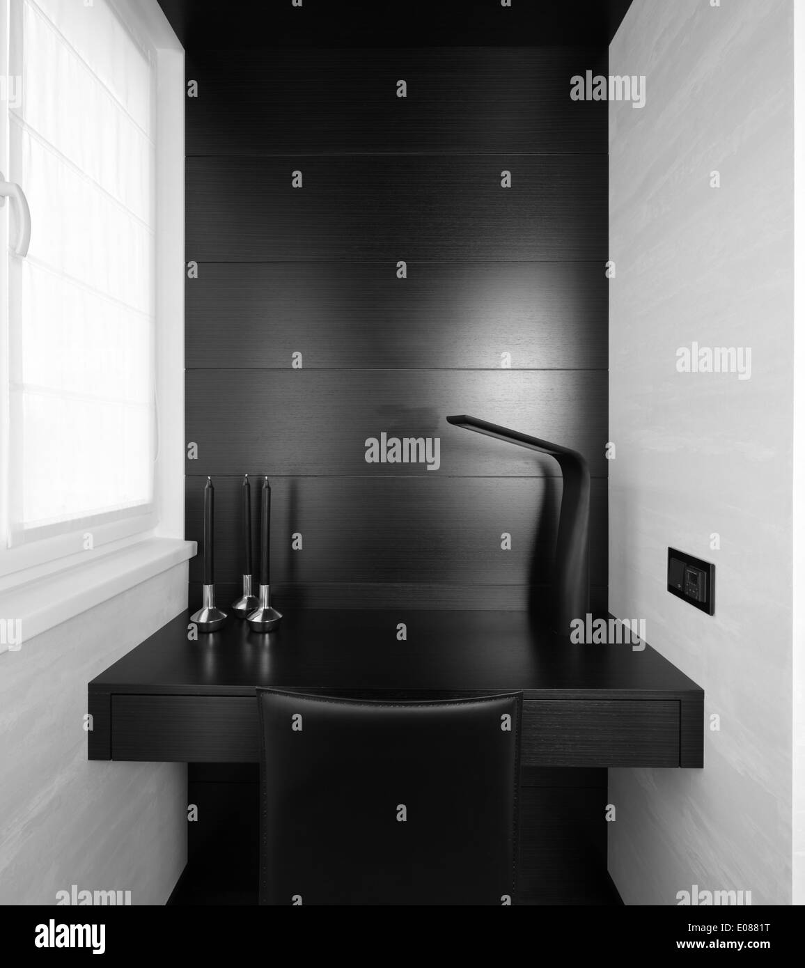 Modern interior view concrete Black and White Stock Photos & Images - Alamy