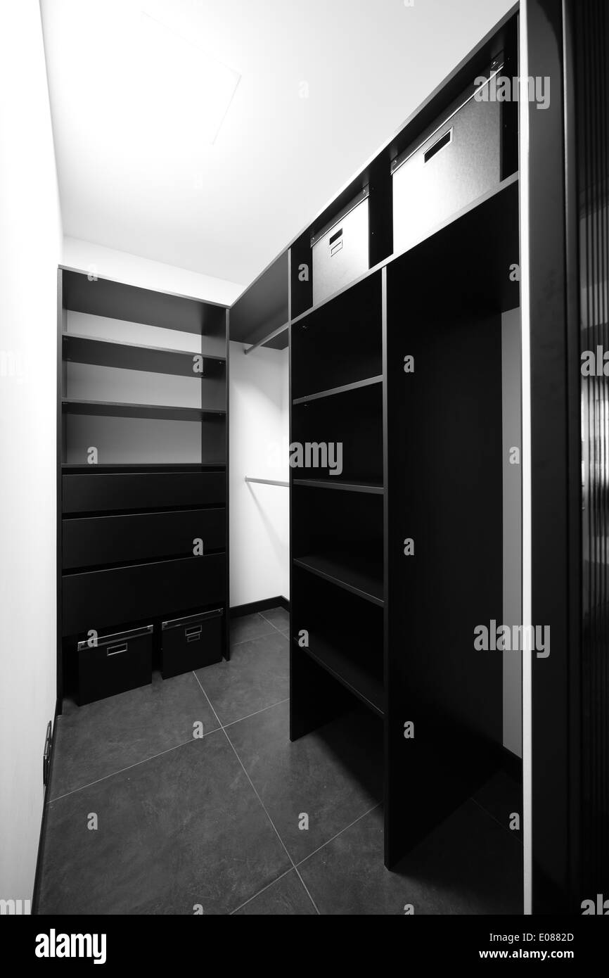 beautiful and modern interior of bright cloakroom Stock Photo - Alamy
