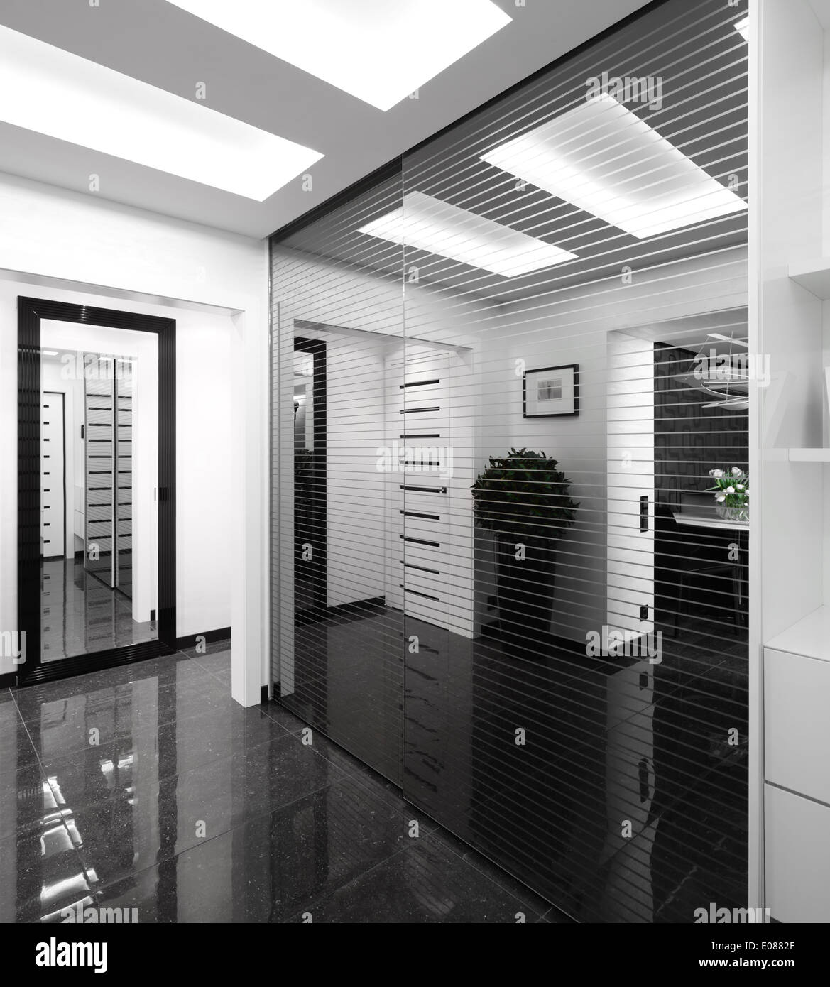 modern and simple interior of hallway at house Stock Photo - Alamy