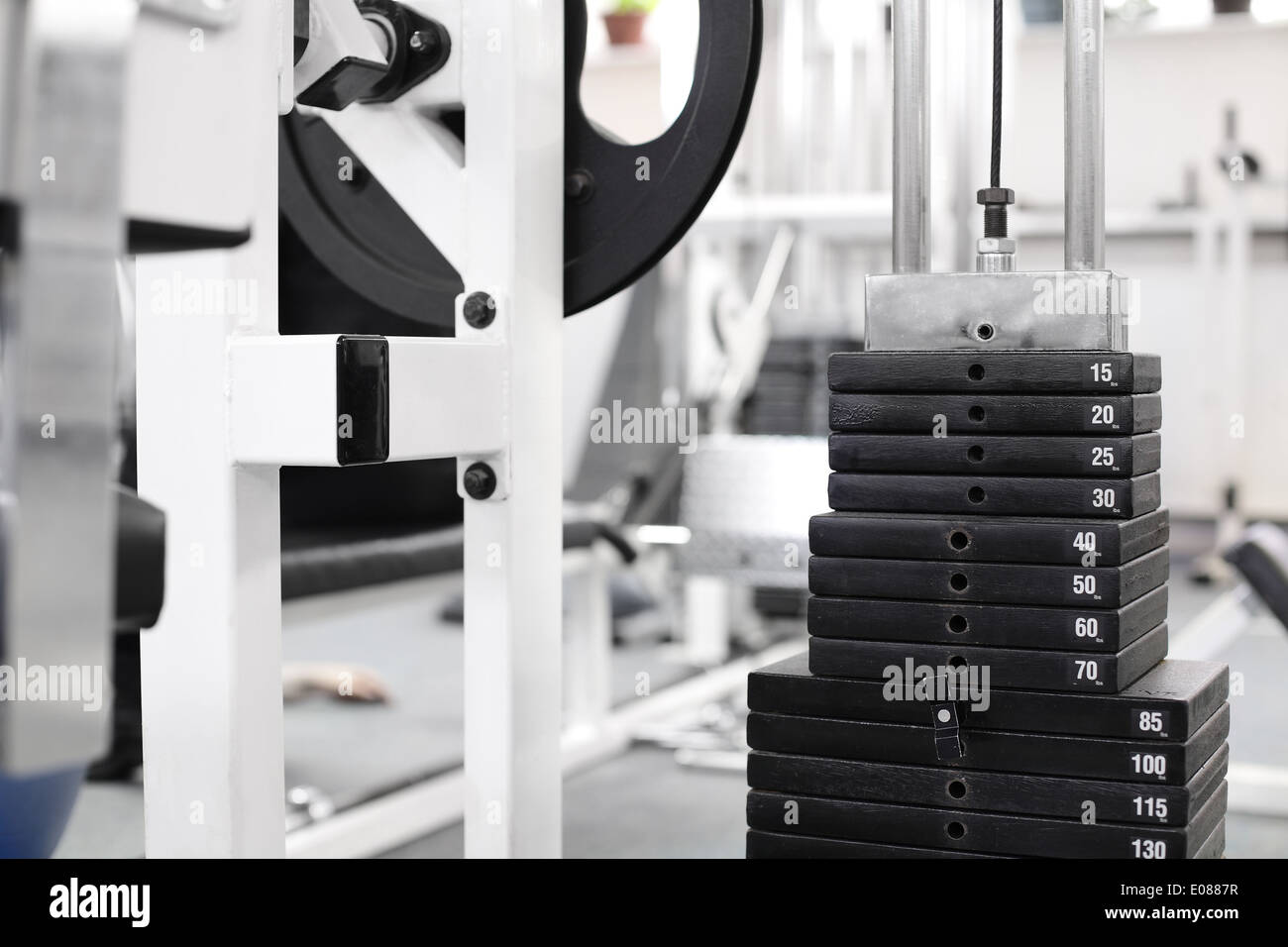 little bit used european sport gym without people Stock Photo - Alamy