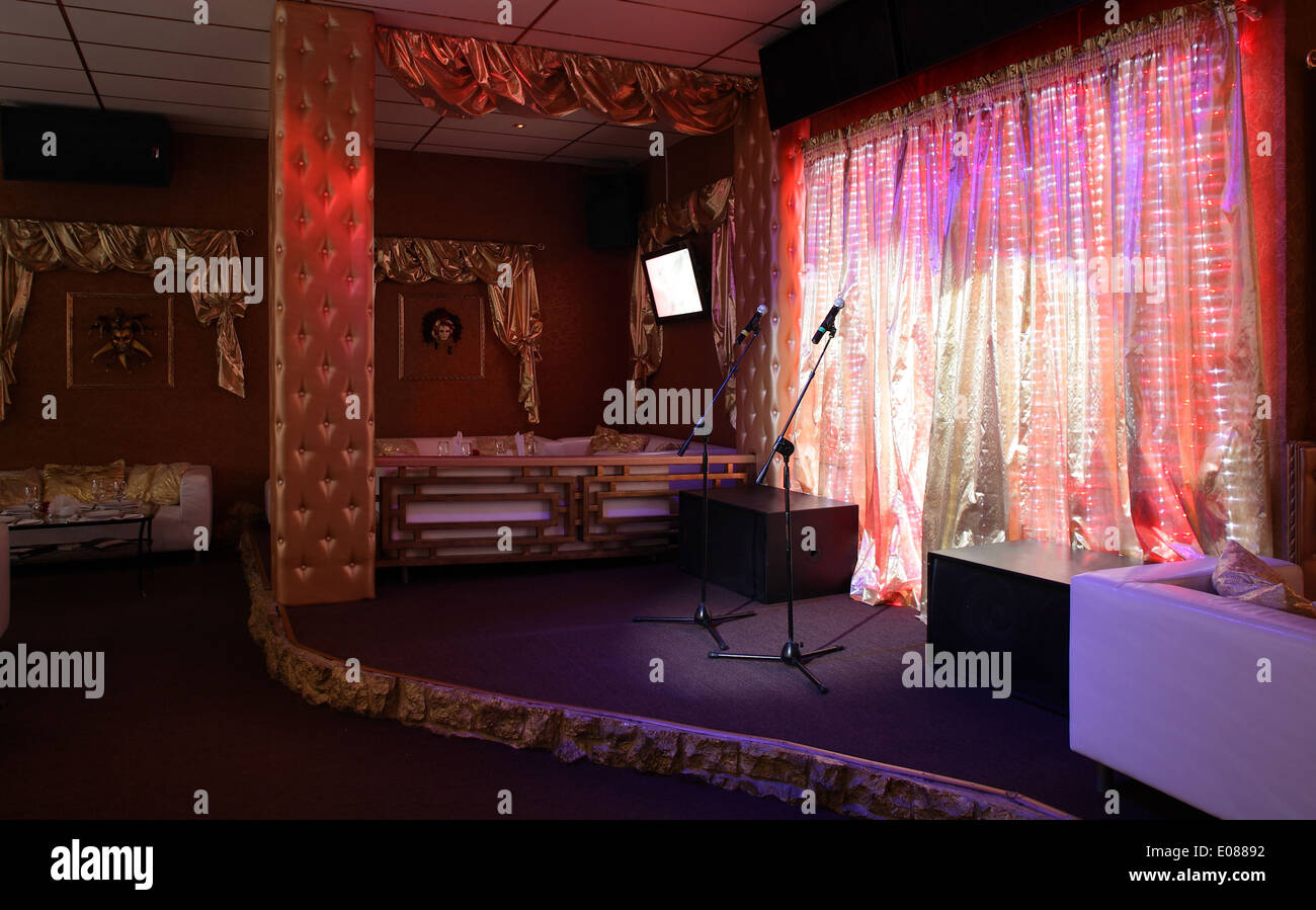 colourful interior of bright and beautiful night club Stock Photo - Alamy