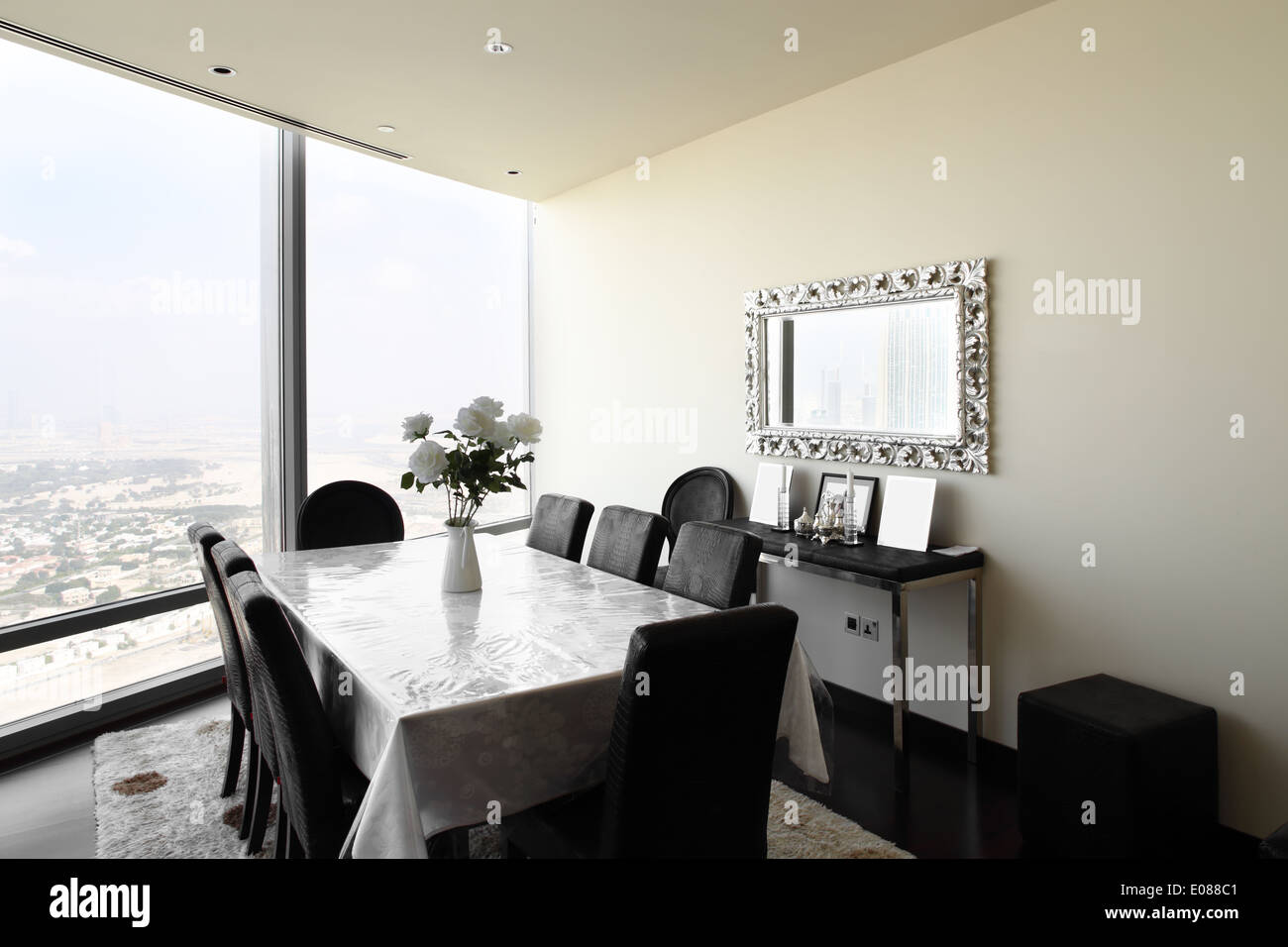 big and bright interior of modern living room Stock Photo - Alamy