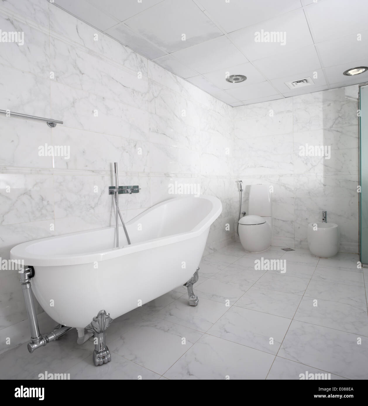 beautiful interior of modern toilet in bright colours Stock Photo - Alamy