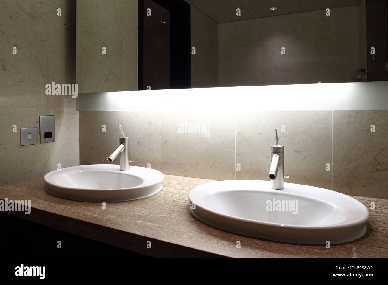 beautiful interior of modern toilet in bright colours Stock Photo - Alamy