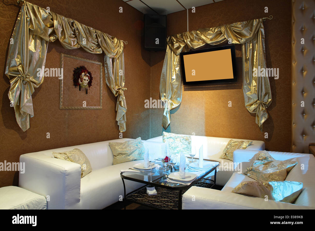 colourful interior of bright and beautiful night club Stock Photo - Alamy