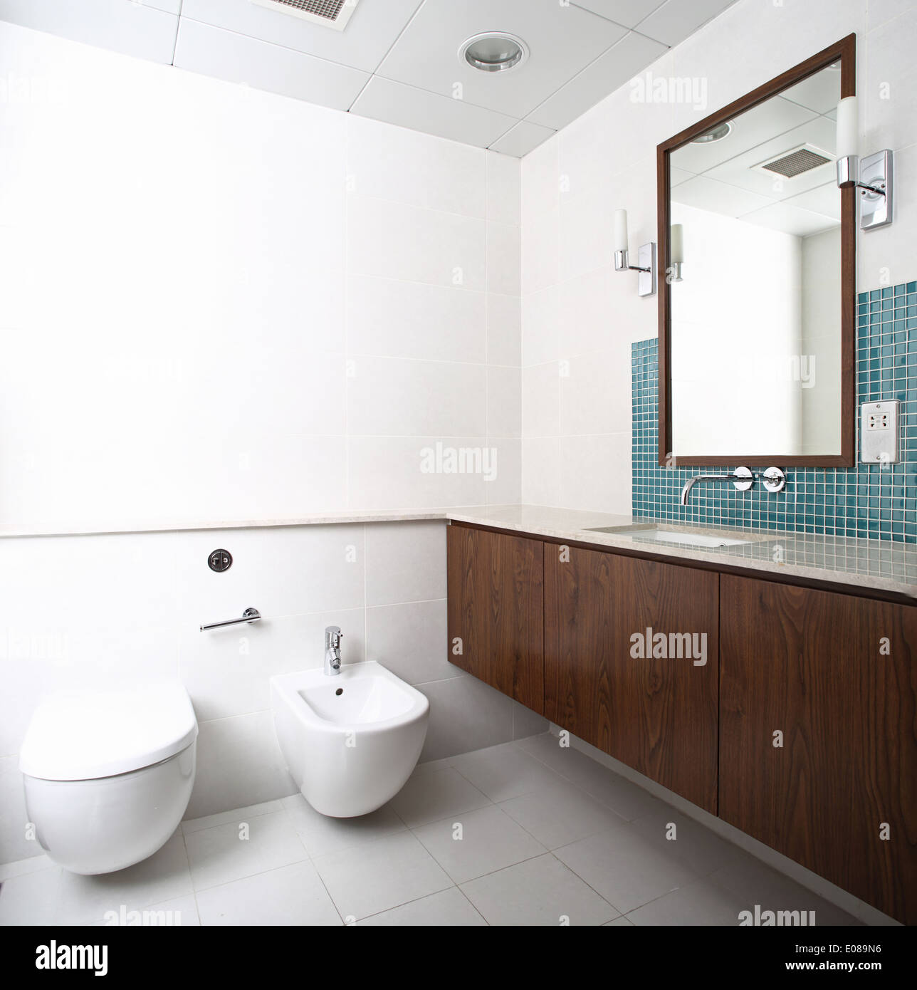 beautiful interior of modern toilet in bright colours Stock Photo - Alamy