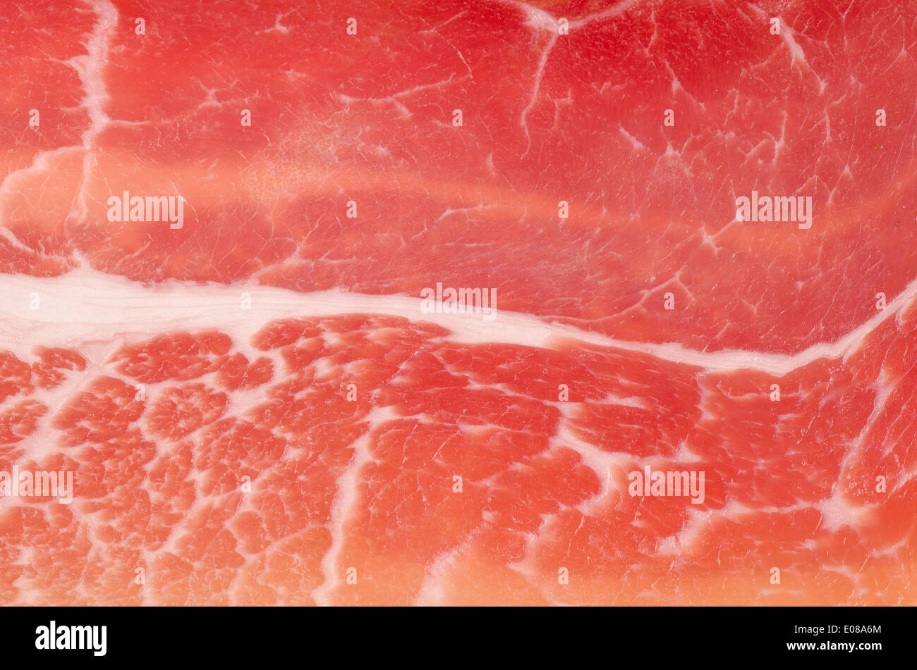 Full frame take of rashers of smoked Black Forest ham Stock Photo - Alamy