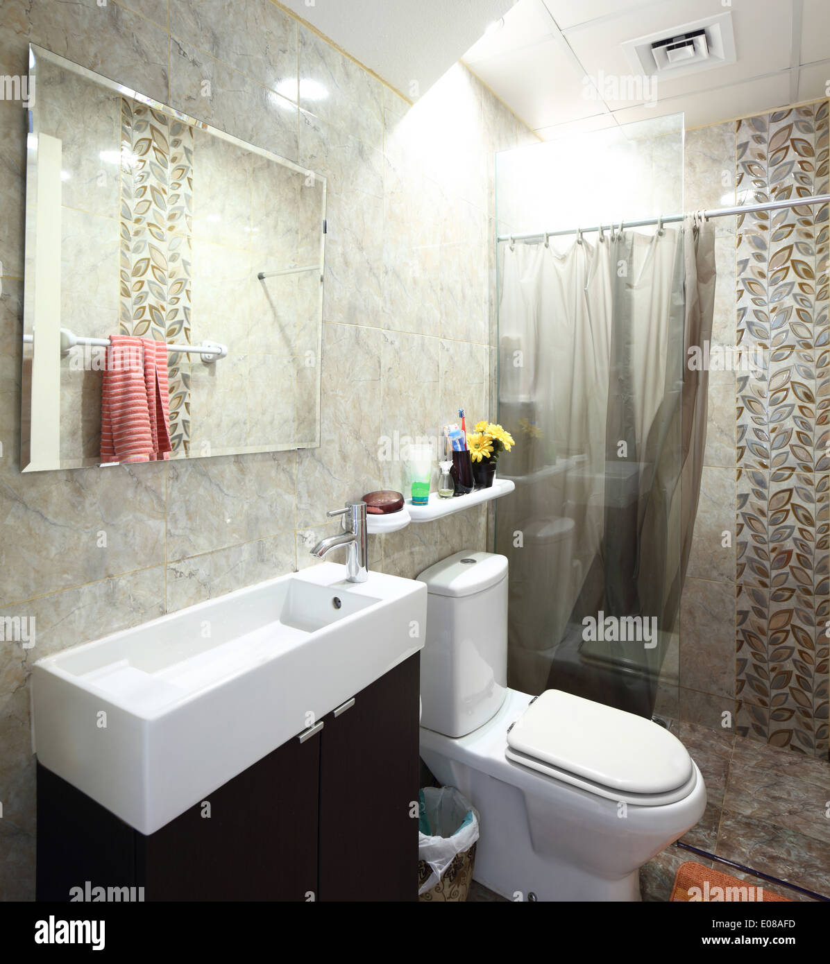 beautiful interior of modern toilet in bright colours Stock Photo - Alamy