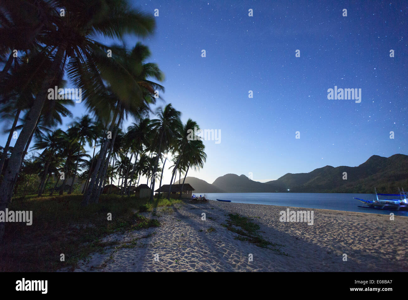 Philippines, Palawan, Culion Island, Milky Way and Arao Beach Stock ...
