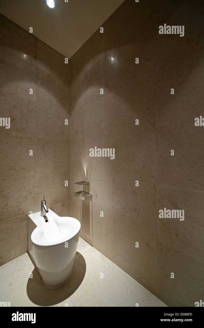 beautiful interior of modern toilet in bright colours Stock Photo - Alamy