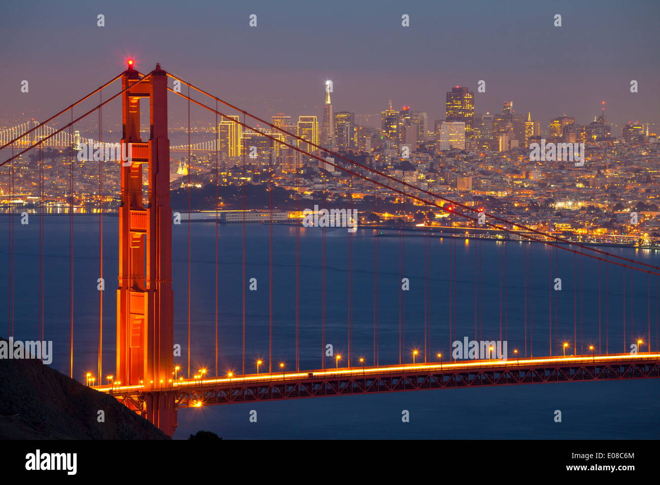 Golden Gate Bridge At Night