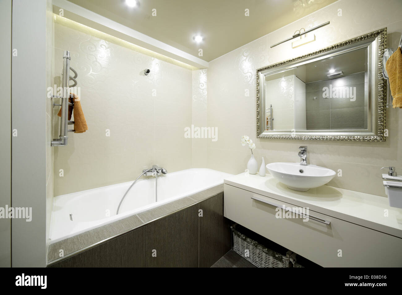 beautiful interior of modern toilet in bright colours Stock Photo - Alamy