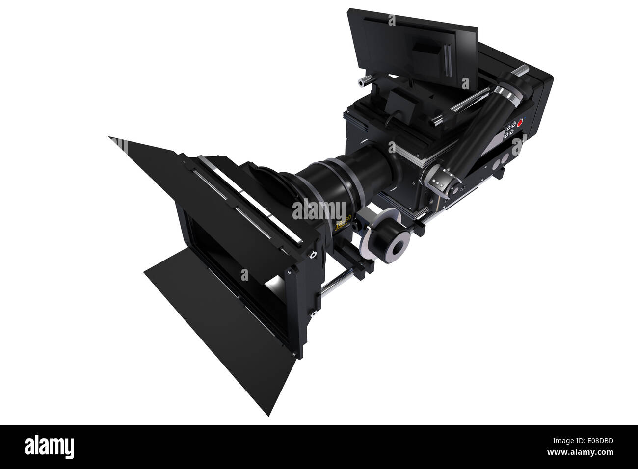 Digital Broadcast Camera 3D Illustration. Camera Isolated on White ...