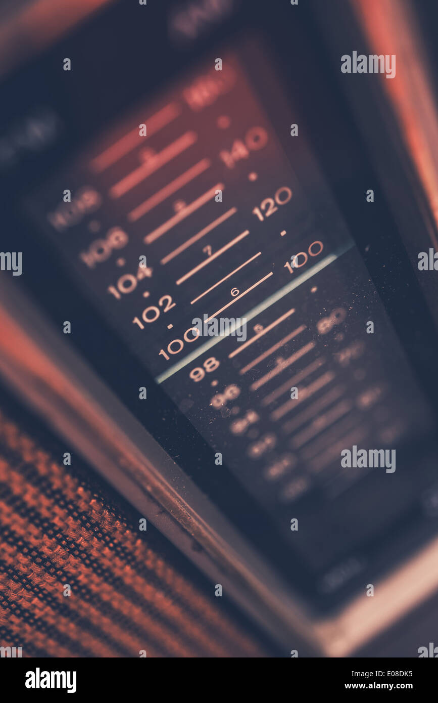 Dirty Radio Frequency Tune. Aged Early 80s Radio Device Frequency ...