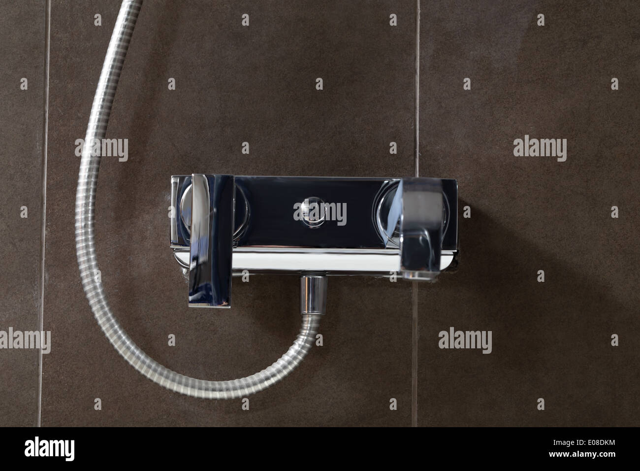 stainless steel water tap in modern interior Stock Photo - Alamy