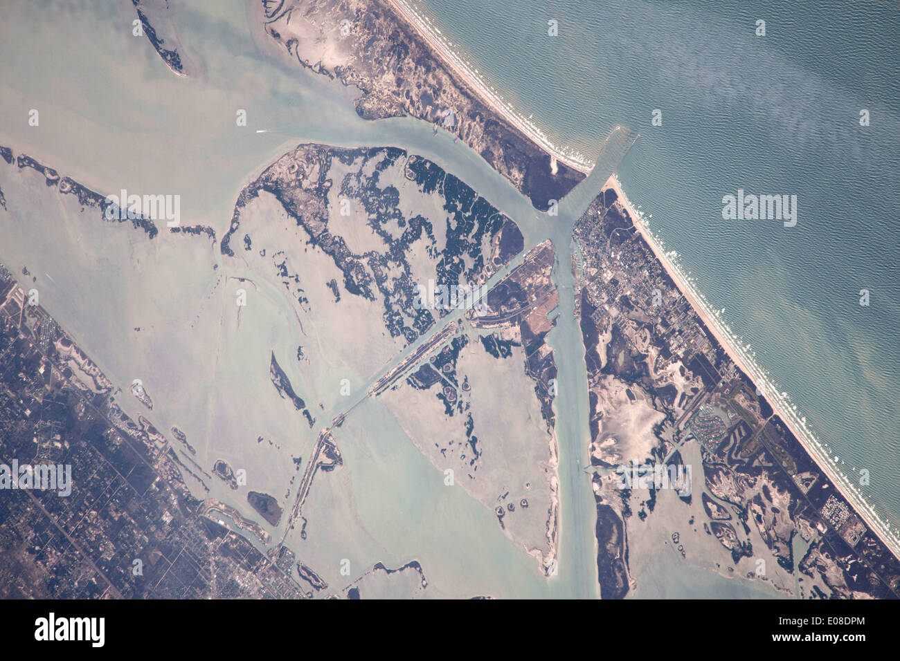 Intracoastal Waterway barge channel that lies on the protected inshore ...