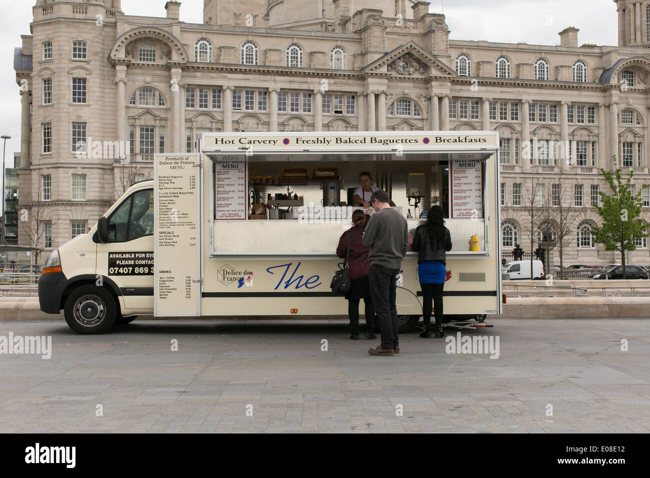 A take away food van in Liverpool Stock Photo - Alamy
