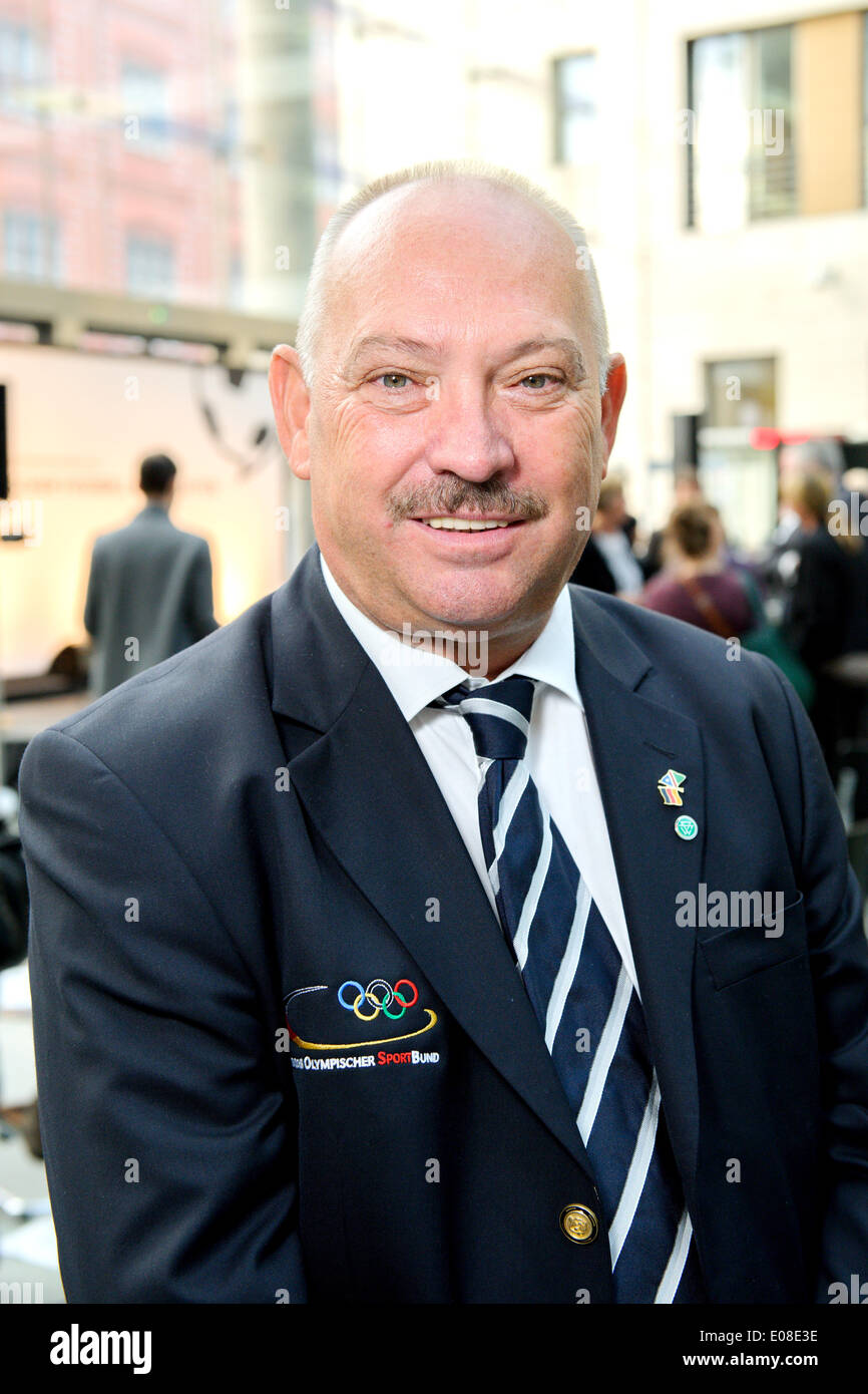 Berlin, Germany. 5th May, 2014. Klaus Stark attends the German Football ...
