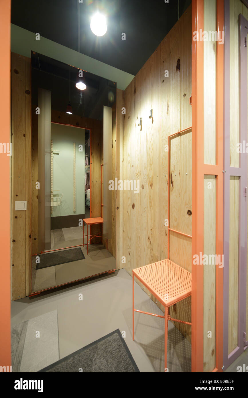 beautiful and clean interior of dressing room at the store Stock Photo ...
