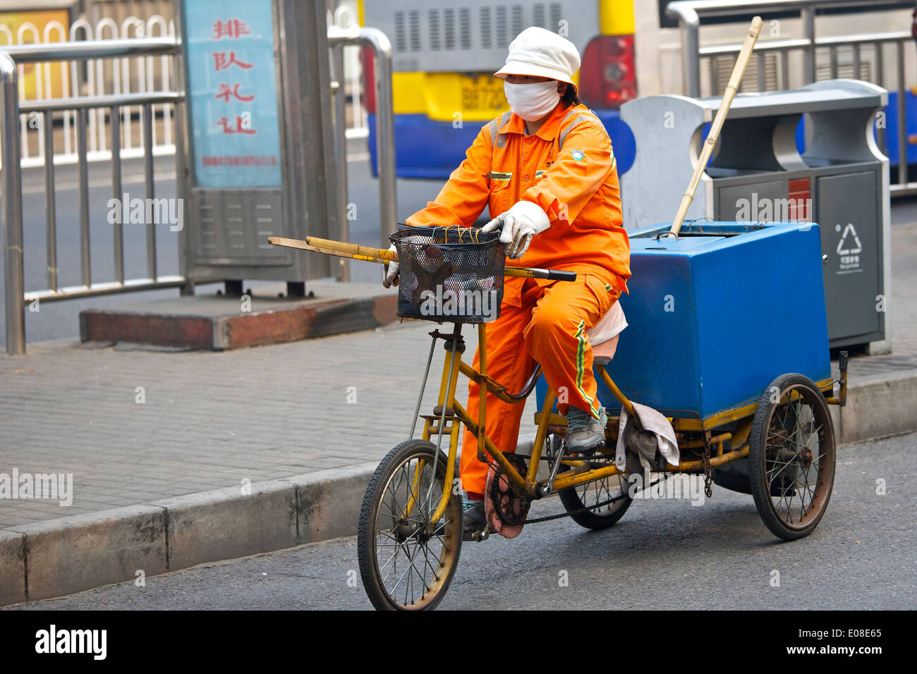 Clean Streets, Street Cleaner Protected Against The Pollution In ...