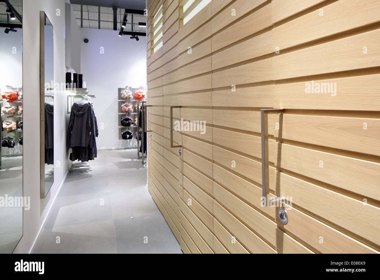 beautiful and clean interior of dressing room at the store Stock Photo ...