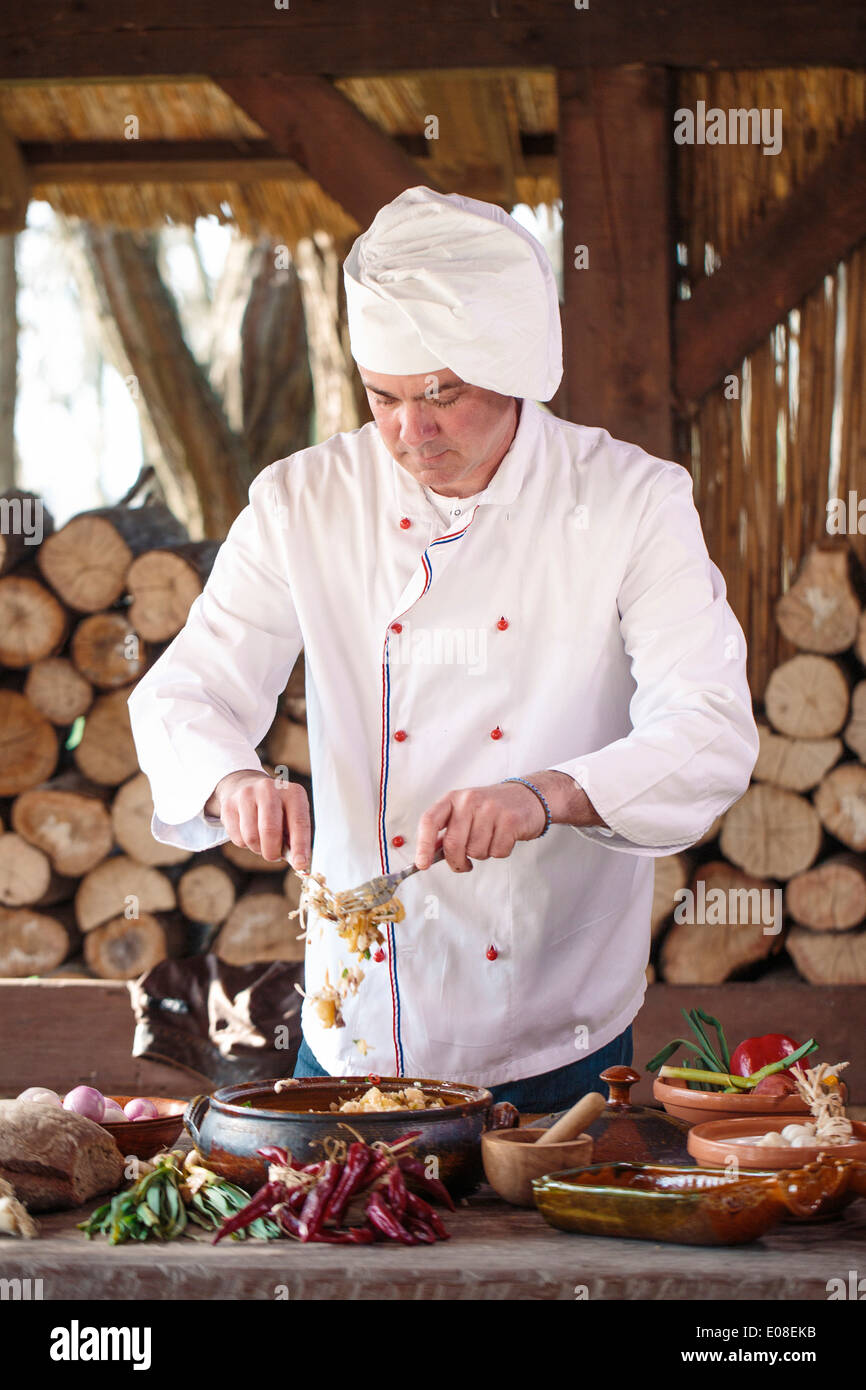 Cook with hat hi-res stock photography and images - Alamy