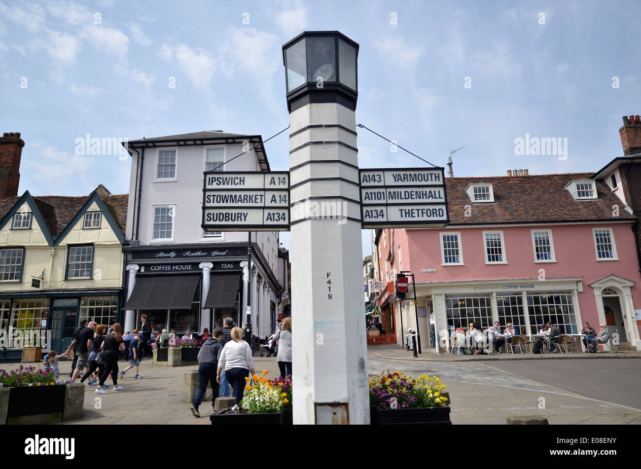 Old fashioned road sign in hi-res stock photography and images - Alamy