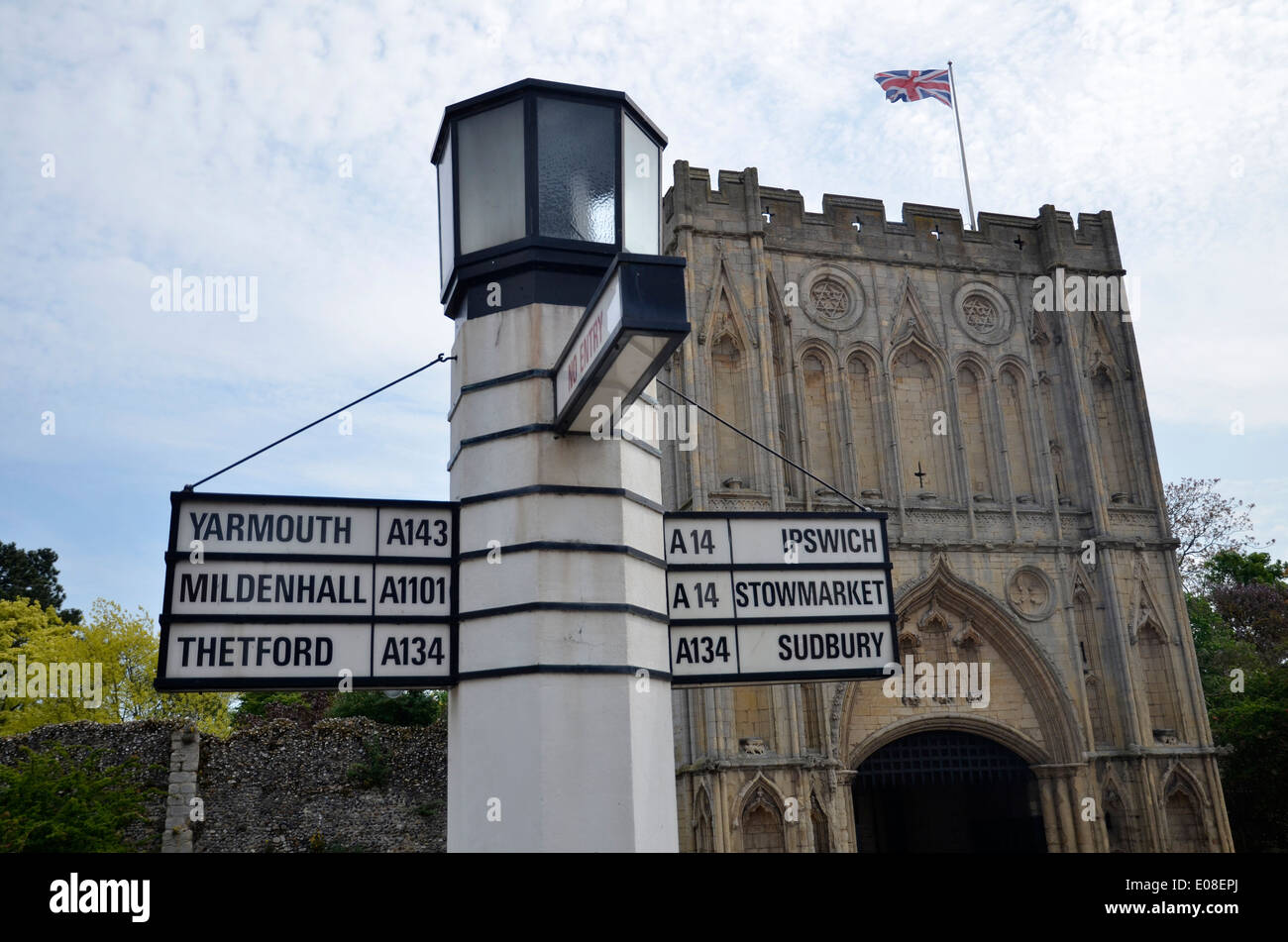 Old fashioned road sign in hi-res stock photography and images - Alamy