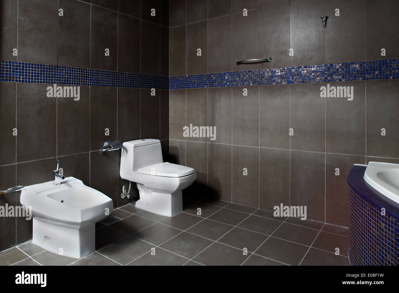 beautiful interior of modern toilet in bright colors Stock Photo - Alamy