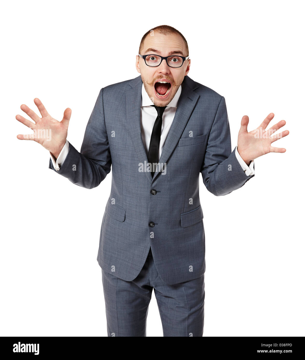 Caucasian man gesturing glasses hands Cut Out Stock Images & Pictures ...