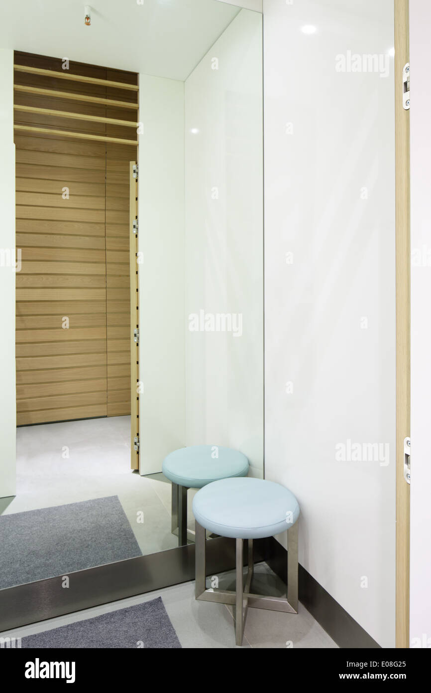 beautiful and clean interior of dressing room at the store Stock Photo ...