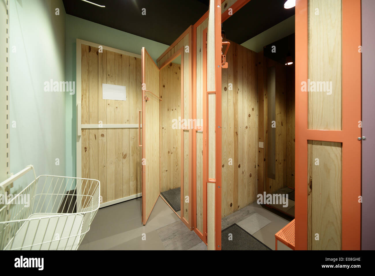 beautiful and clean interior of dressing room at the store Stock Photo ...