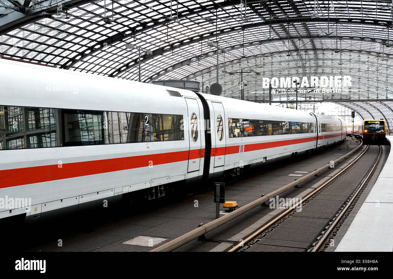 ITC and local trains in Berlin Cenral railway station Germany Stock ...