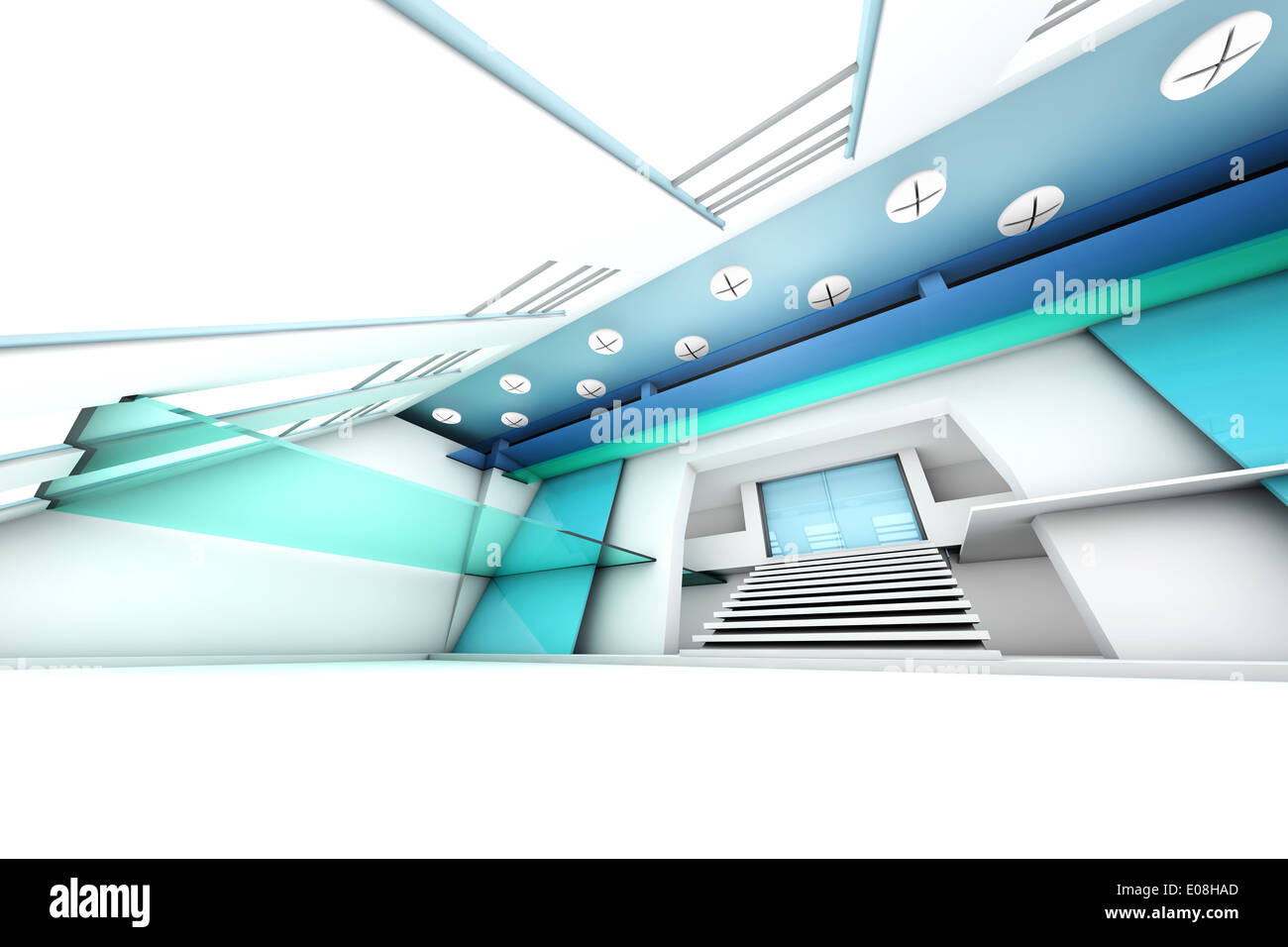 A futuristic entrance hall to a corporate building Stock Photo - Alamy