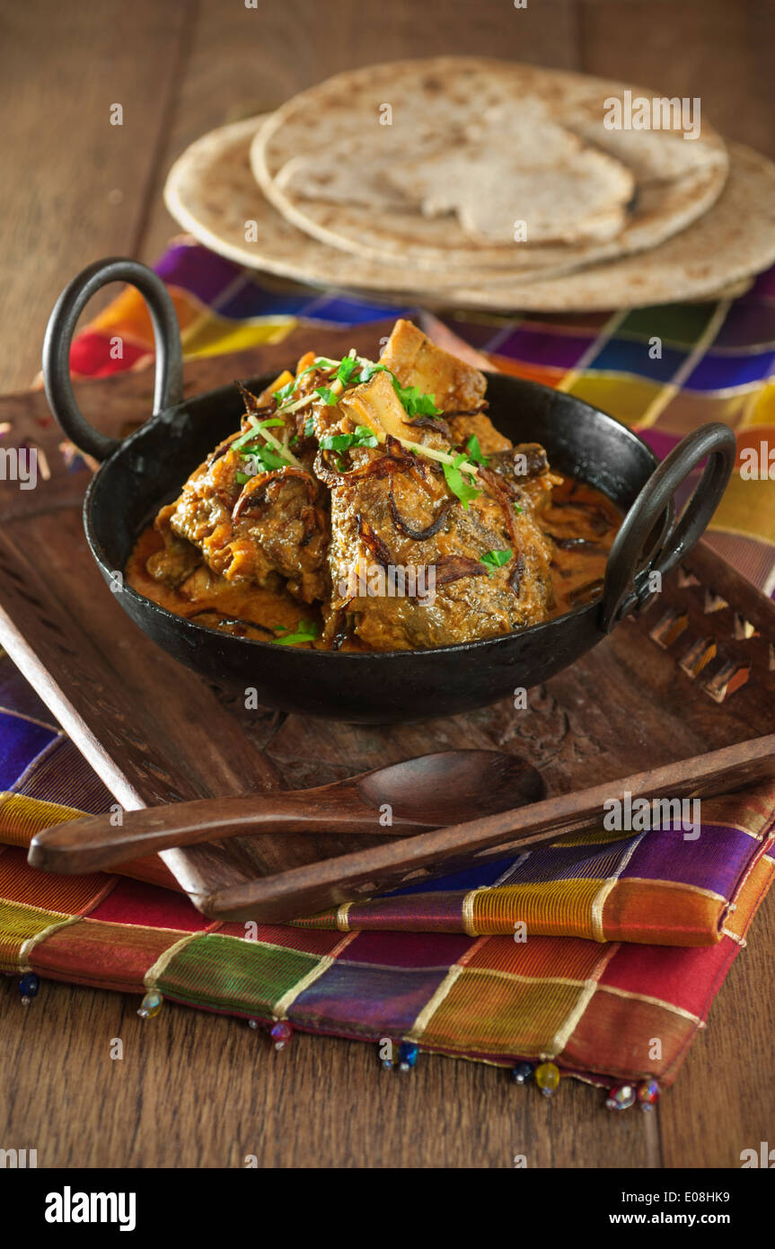 Nalli Gosht. Lamb shanks in a spicy yoghurt sauce. India Food Stock ...