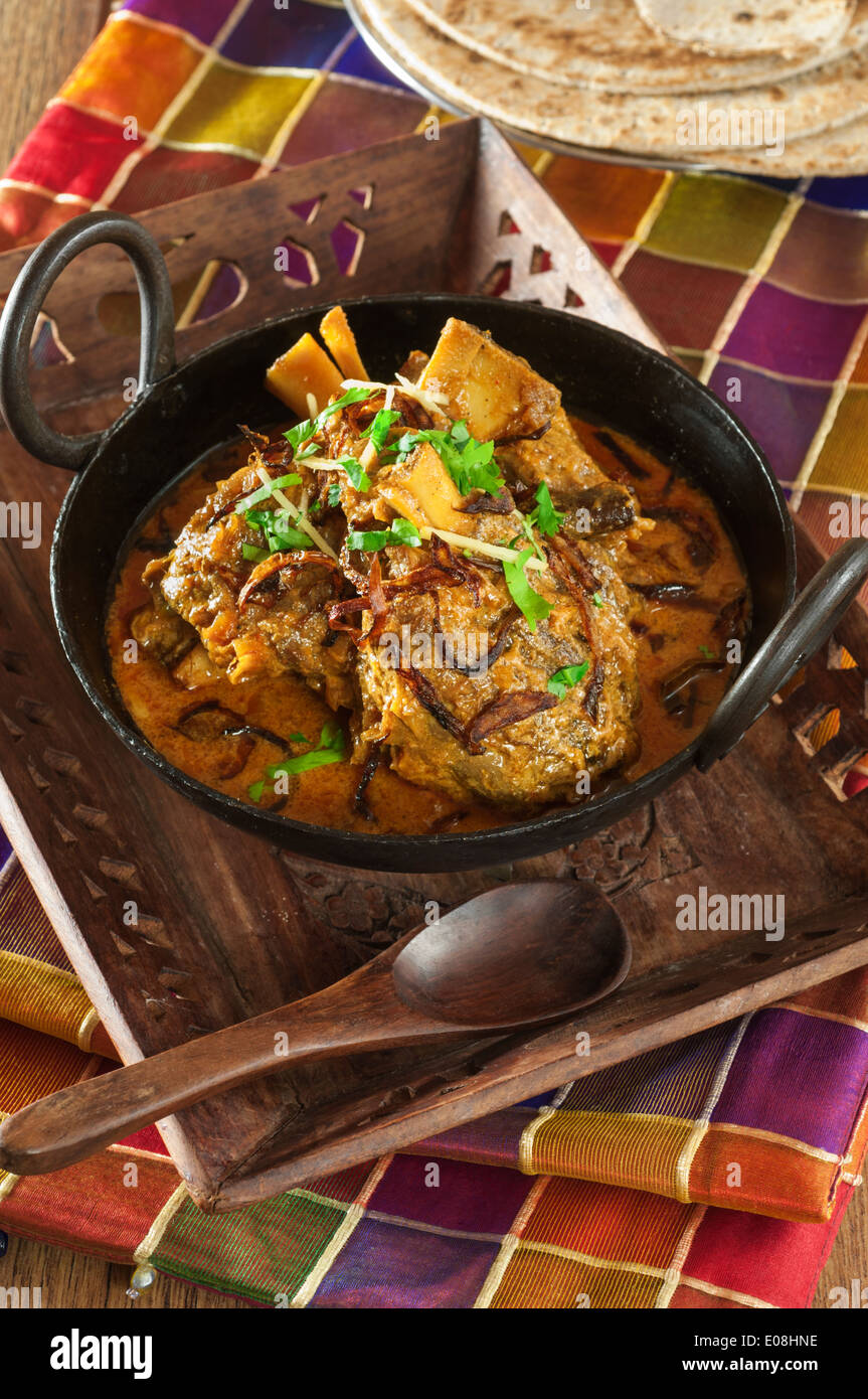 Nalli Gosht. Lamb shanks in a spicy yoghurt sauce. India Food Stock ...