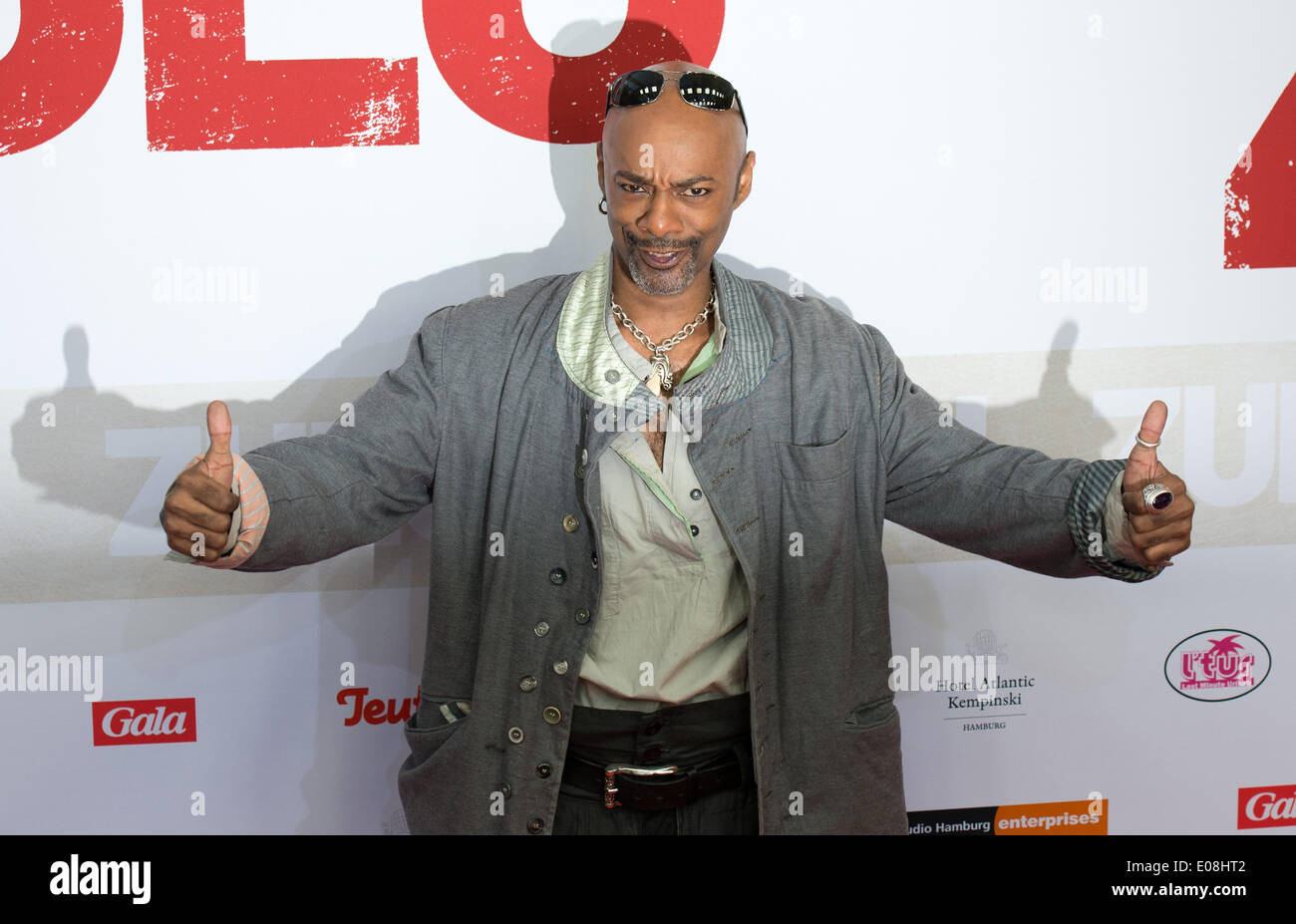 Hamburg, Germany. 05th May, 2014. American singer Percival poses on the ...