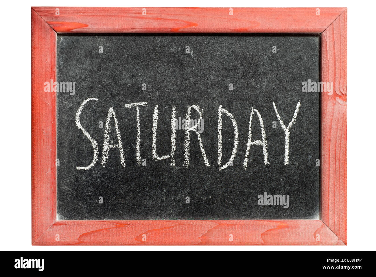 Saturday word handwritten on isolated vintage blackboard Stock Photo ...