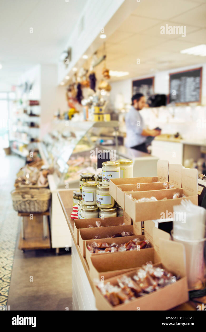 Interior of grocery store Stock Photo - Alamy