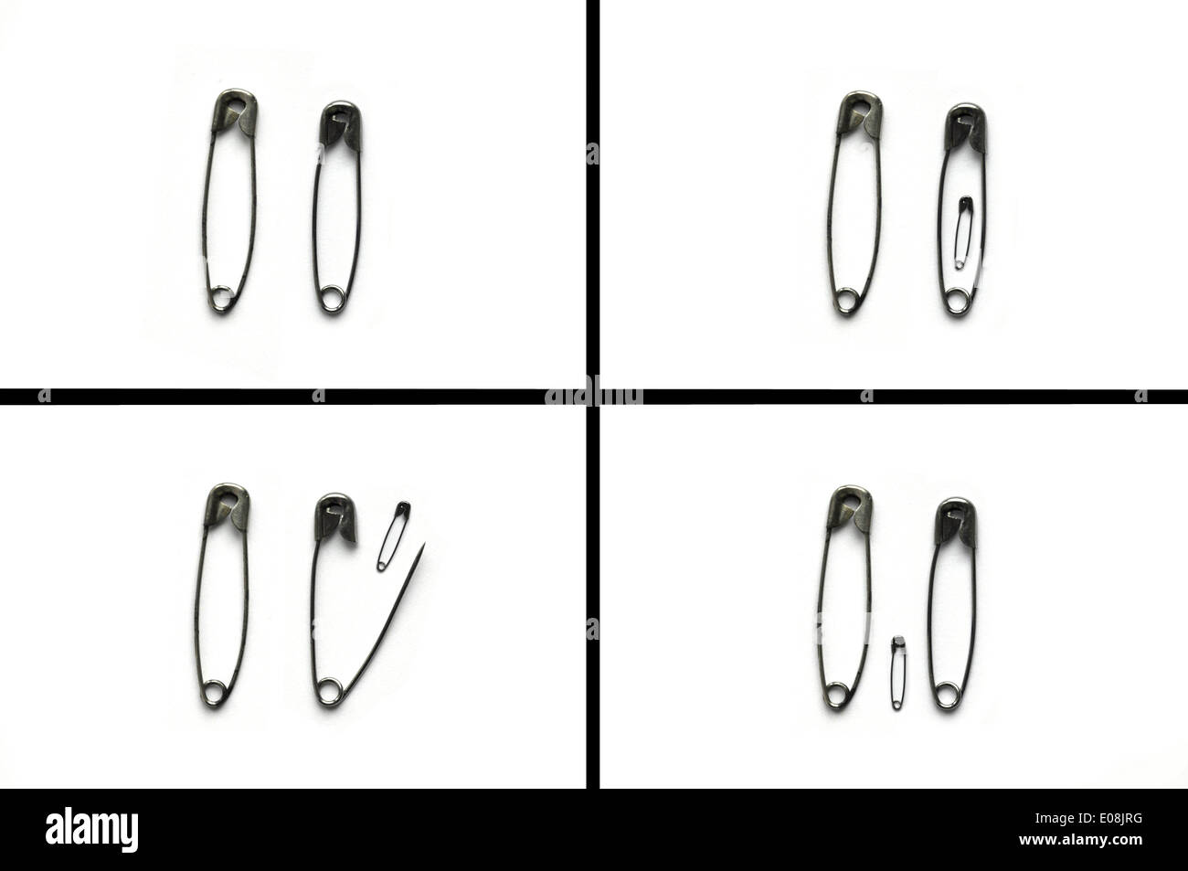 A series of four pictures shows the origin of a third safety pin in ...