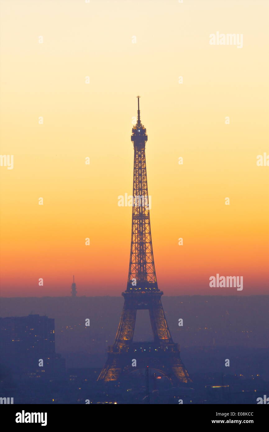 Eiffel Tower at sunset, Paris, France, Europe Stock Photo - Alamy