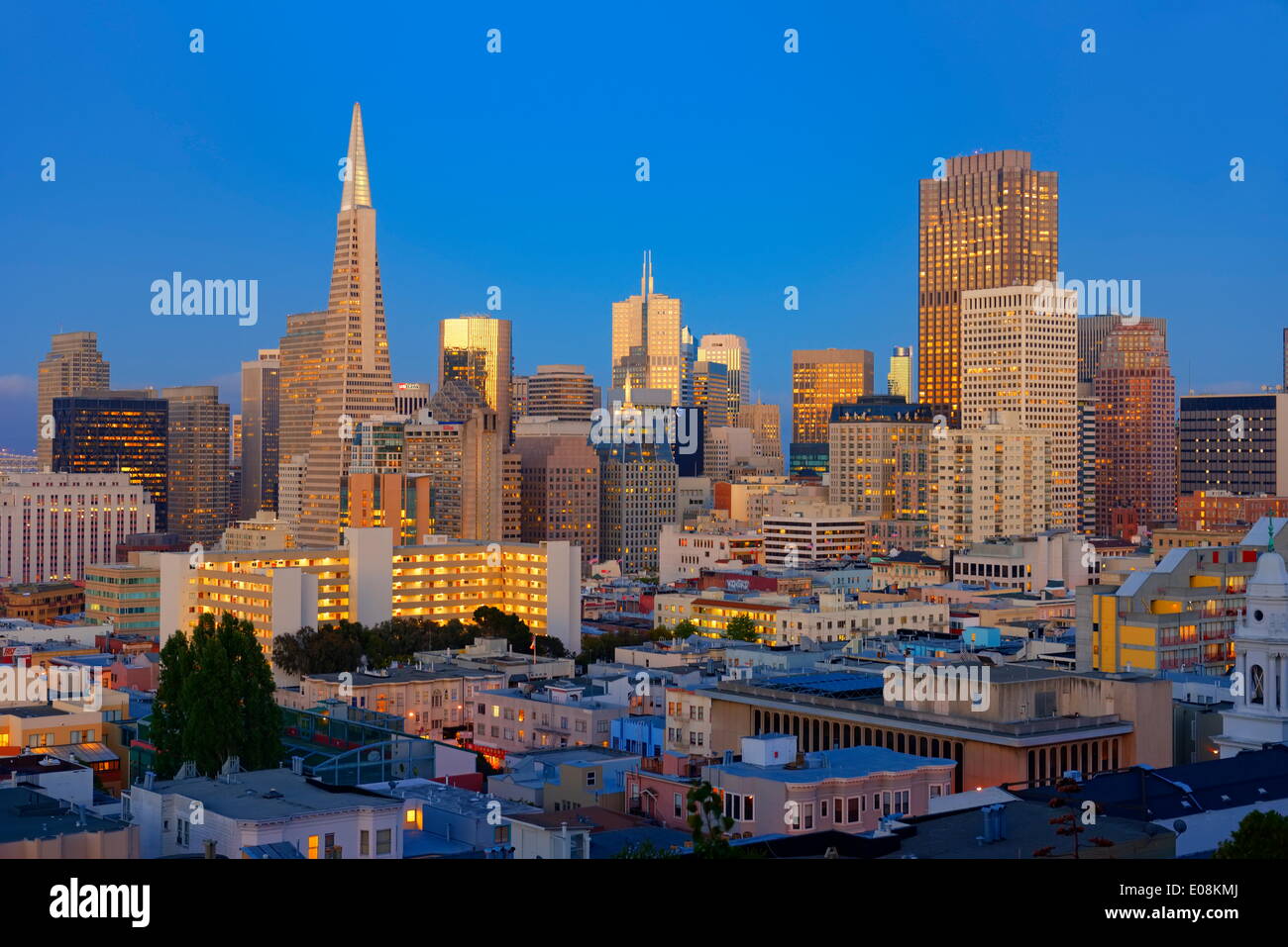 Downtown and TransAmerica Building, San Francisco, California, United ...