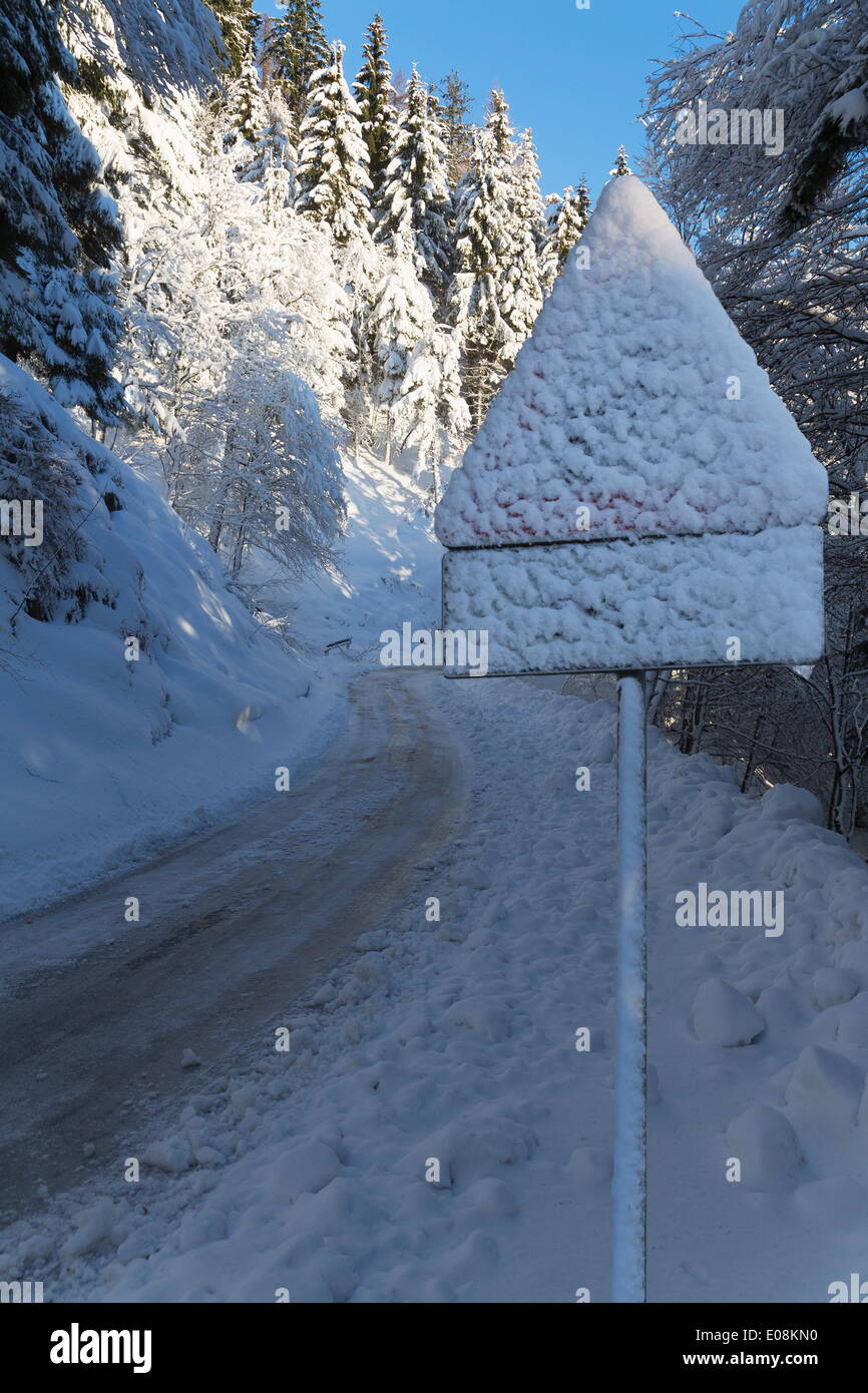 Aosta valley road sign hi-res stock photography and images - Alamy