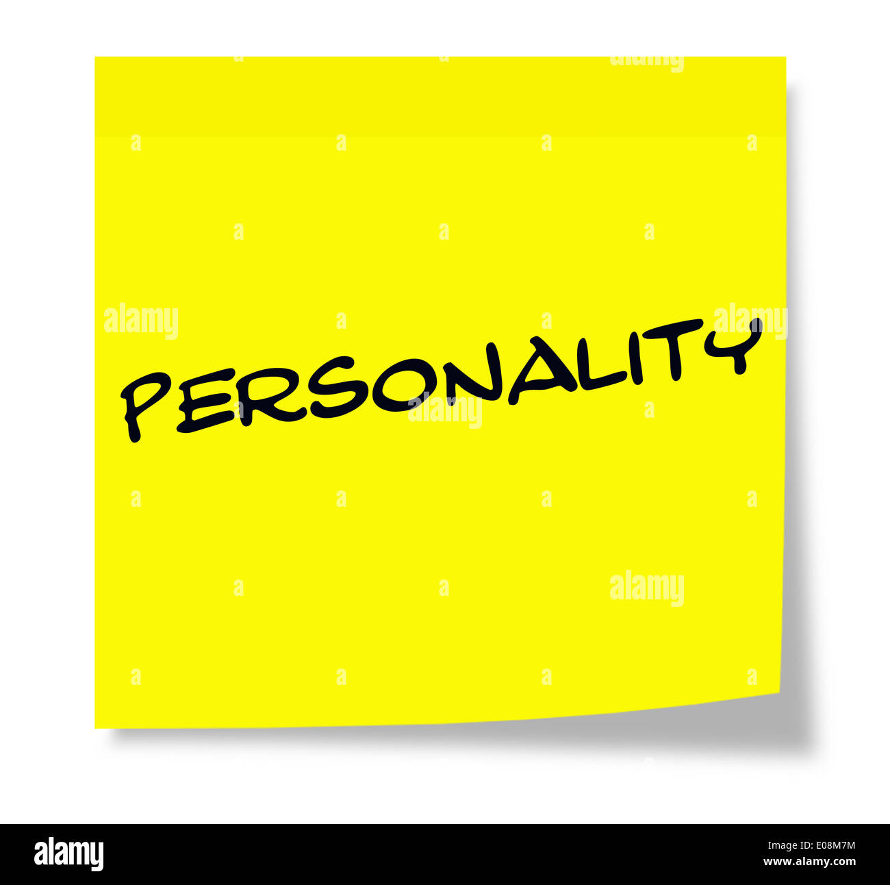 Personality written on a yellow paper Sticky Note making a great ...