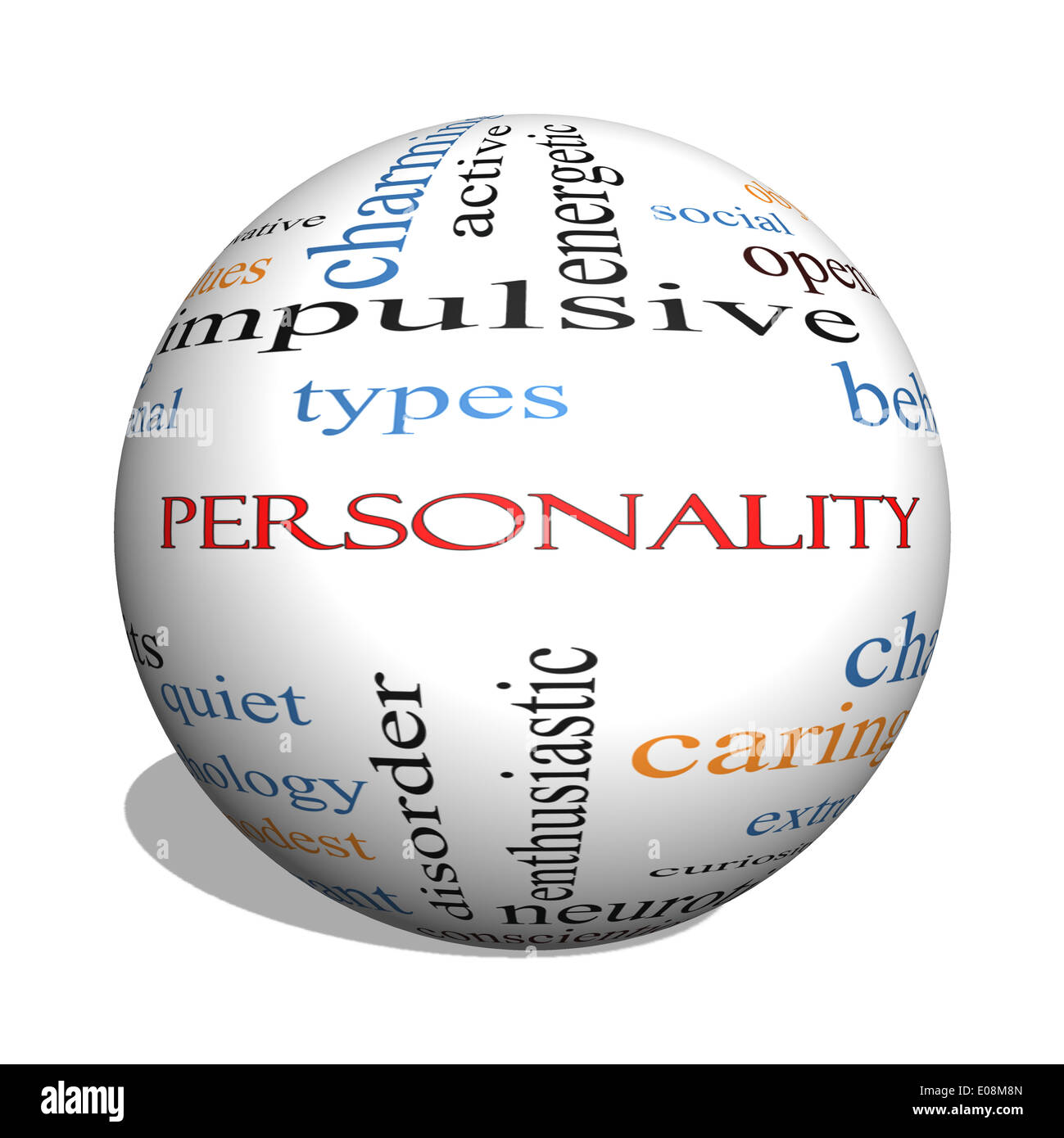 Personality 3D sphere Word Cloud Concept with great terms such as ...
