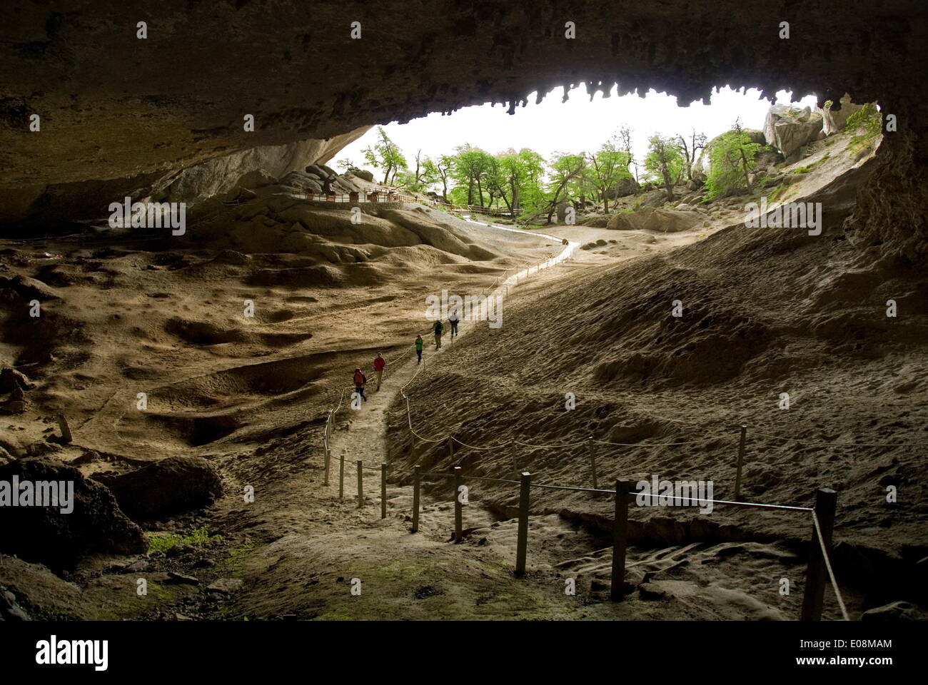 People at the milodon cave hi-res stock photography and images - Alamy