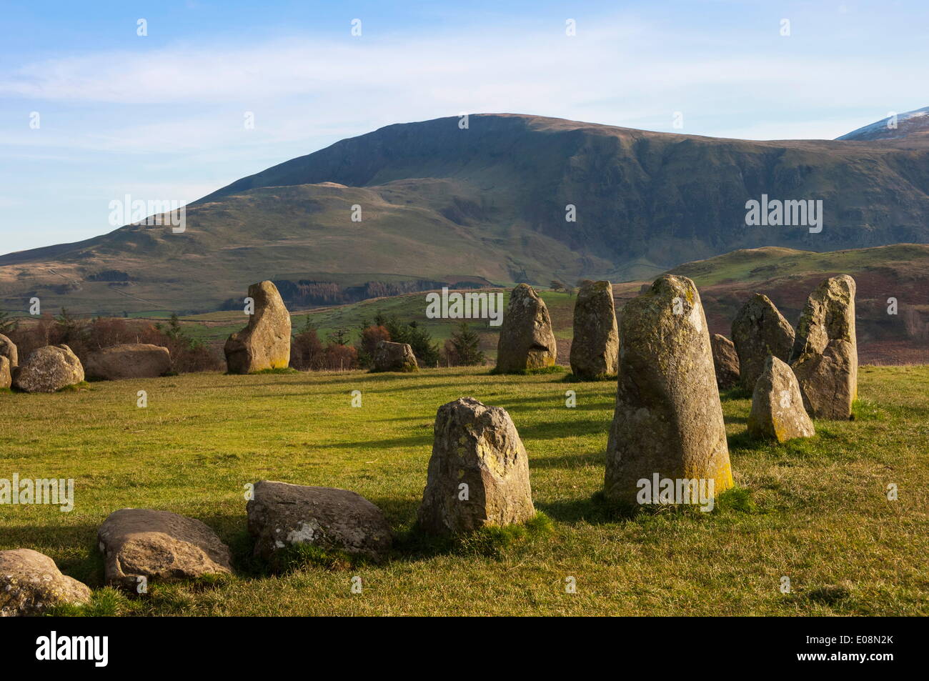 Castlerigg Stone Circle, a 40 stone circle from 3200 BC, Keswick, Lake ...