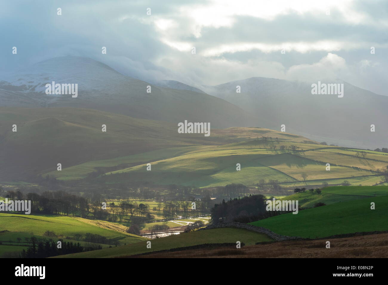 Farming village in a sheltered valley on the fell above Caldbeck, John ...