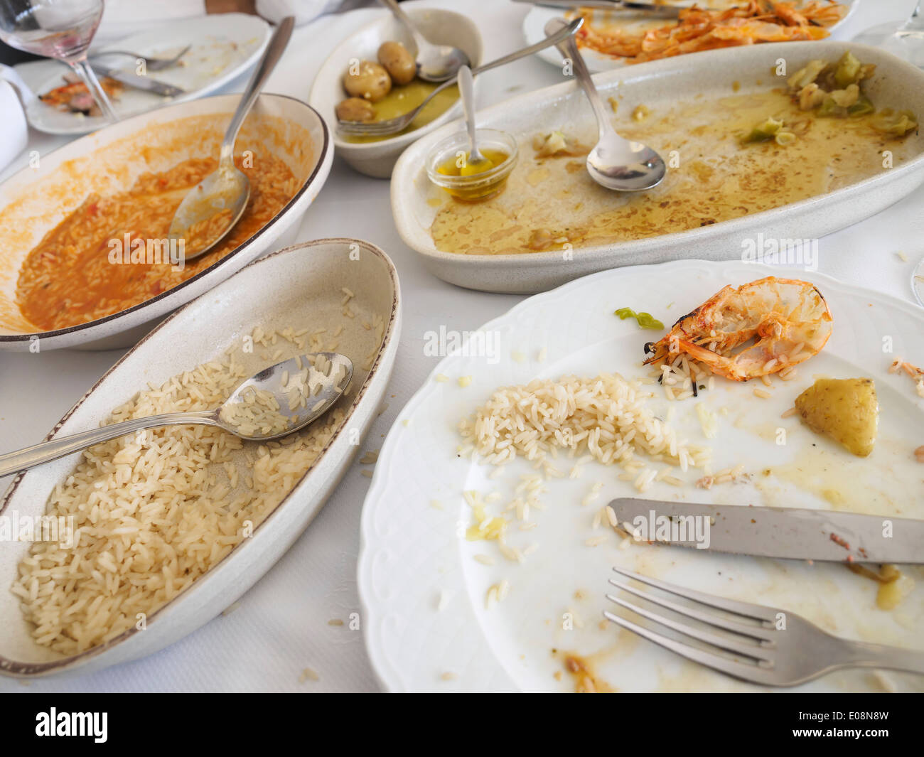 Dirty dinner plates hi-res stock photography and images - Alamy